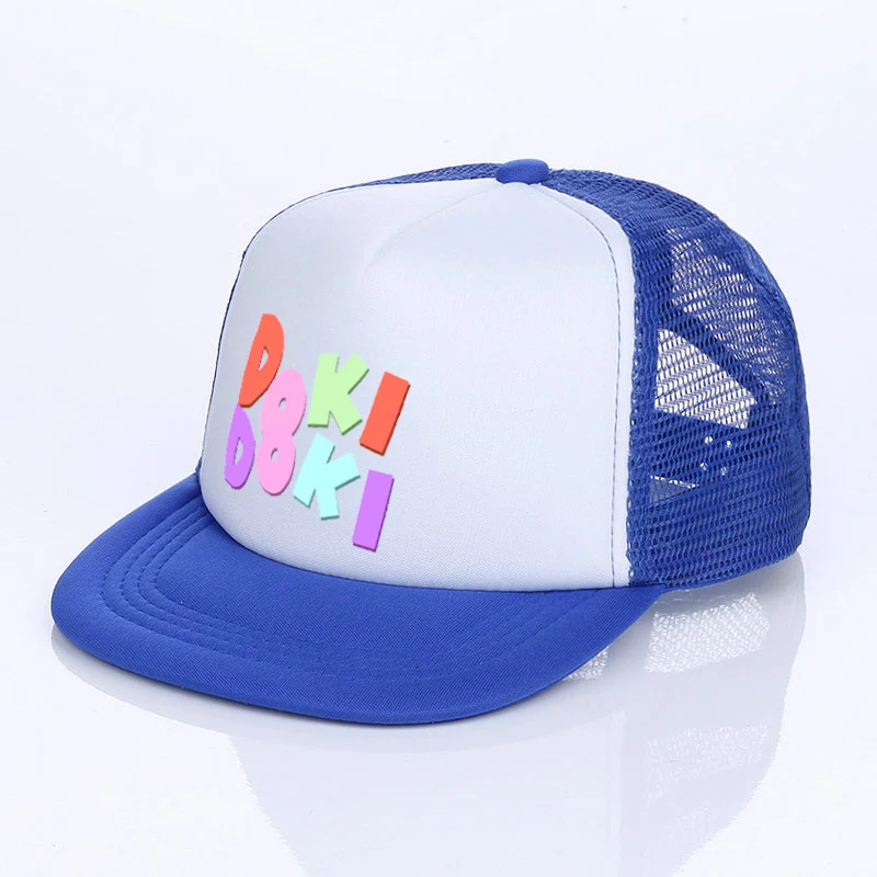 Doki Doki Literature Club Snapback Cap Game Cosplay Monika Pink Mesh ...