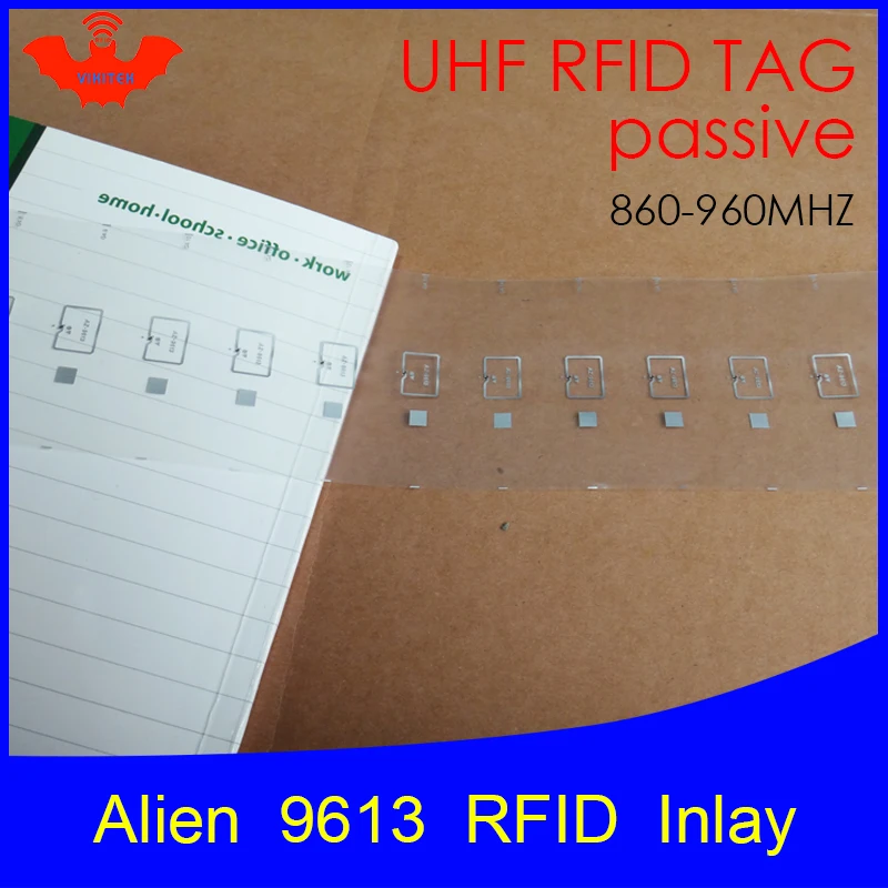 UHF RFID tag Alien 9613 inlay 915mhz 900mhz 868mhz 860 960MHZ Higgs3 ...