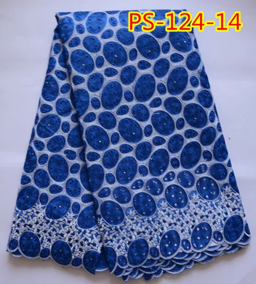 PS 124 Modem design African cotton royal blue guipure lace fabric at ...