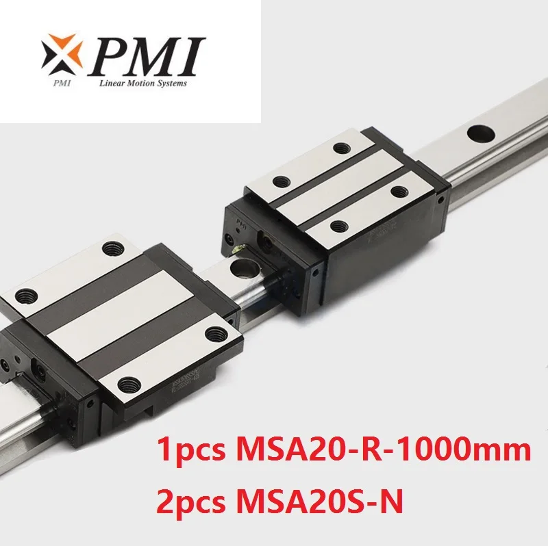 1 ชิ้นไต้หวัน PMI MSA20 R 1000 มิลลิเมตร linear guide rail และ 2 ชิ้น ...