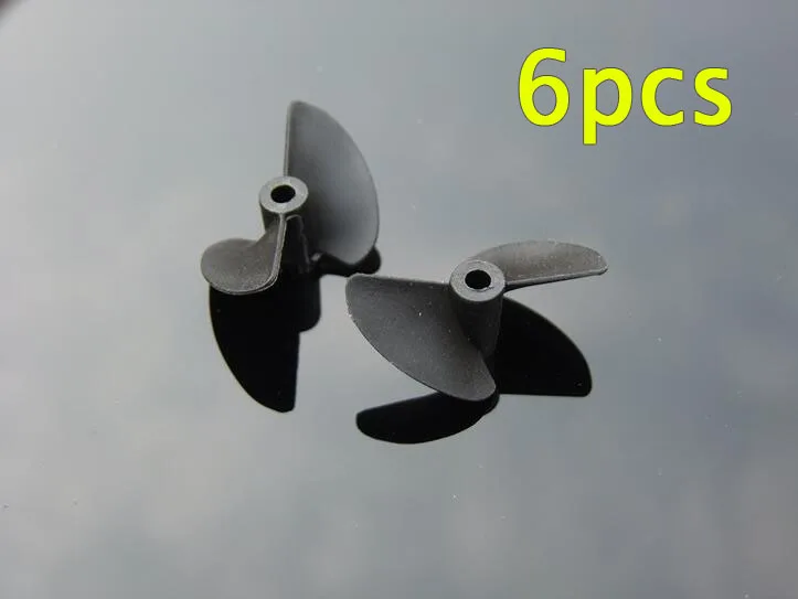 6pcs RC Boat 2 blades Propellers Nylon positive/reverse propeller ...