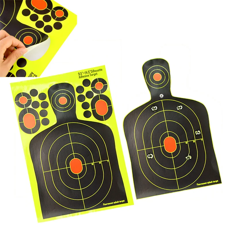 6Pcs Archery Shooting Target Paper Splatter Adhesive Target Blossom Man ...