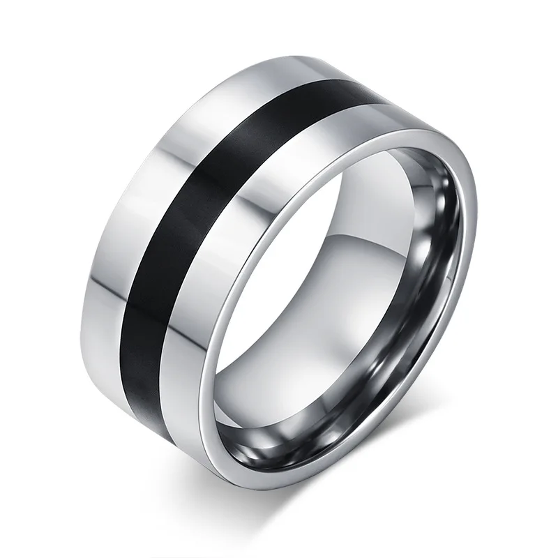 9mm-wide-men-ring-stainless-steel-wedding-rings-with-black-enamel ...