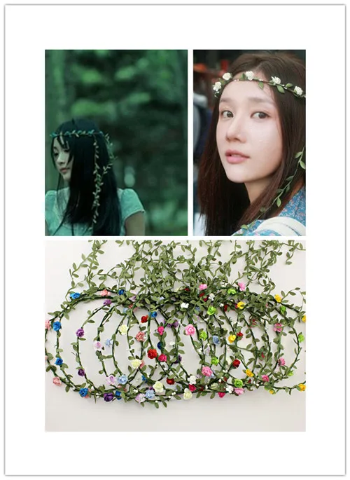 New Style Bohemian Grinalda Grinalda Coroa Da Flor Do Casamento Garland ...