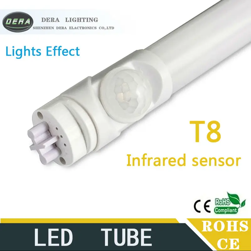 36PCS/lot 4feet T8 12W LED tube light PIR Human Sensor 1200mm Sensor ...