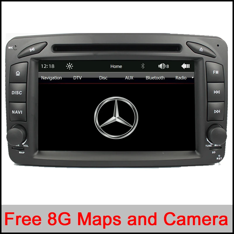 2 Din 7 Inch Car DVD Player For Mercedes/Benz/CLK/W209/W203/W168/W208 ...
