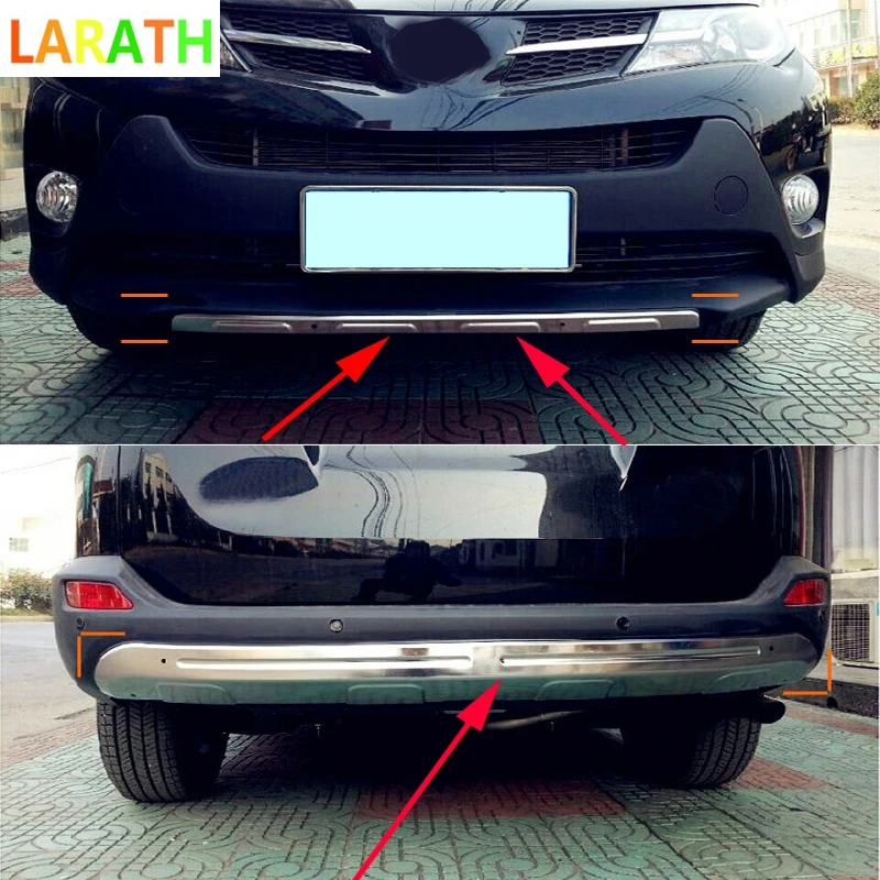 2pcs/set For Toyota Rav4 Rav 4 2014 2015 Stainless Steel Front &rear ...