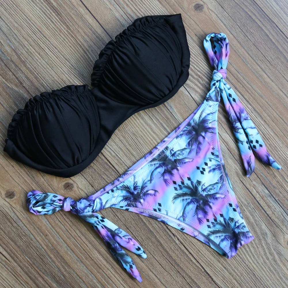 Sexemara Vintage Bikini 2017 Swimwear Women New Beach Low Waist Swim