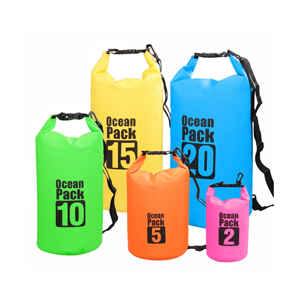 15l 20l Waterproof Dry Bag Outdoor Swimming Camping Rafting Storage Pvc