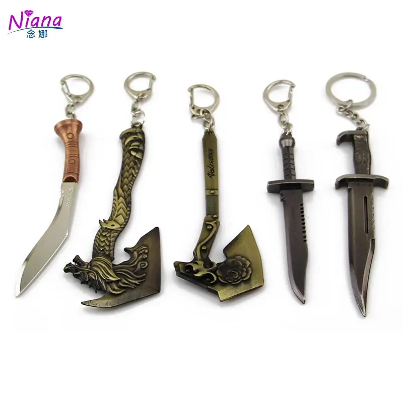 NIANA 5 Style Game weapon Keychain CF Cross Fire Wire Sword Model Key ...