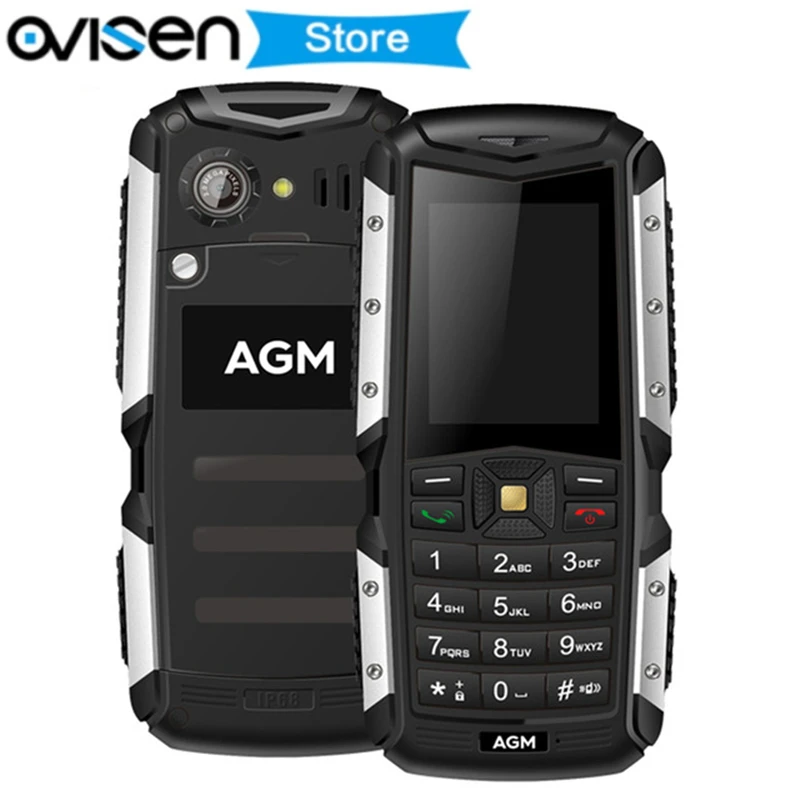 Original AGM M1 3G WCDMA IP68 Waterproof Mobile Phone 2.0" 128MB+64MB 2 ...