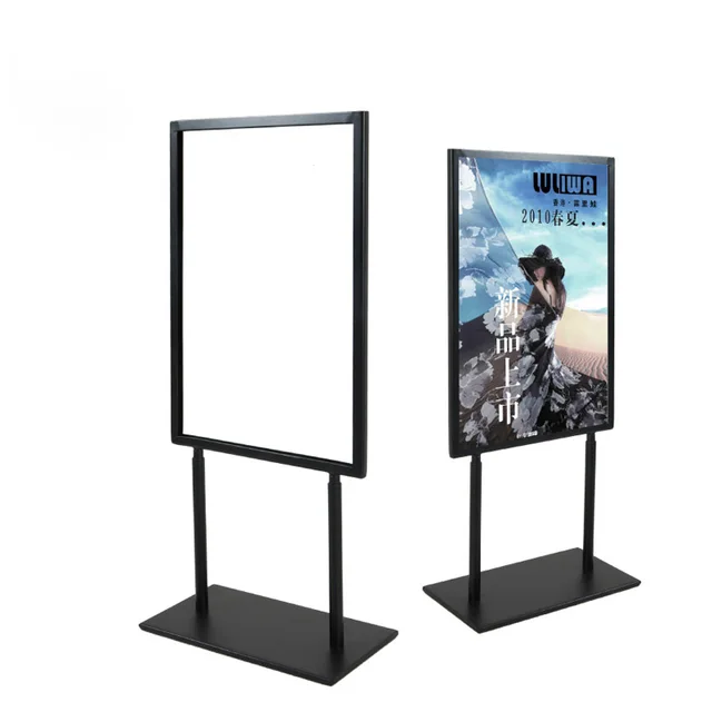 Stainless Steel A3 A4 Table Advertising poster Racks Promotion banner ...