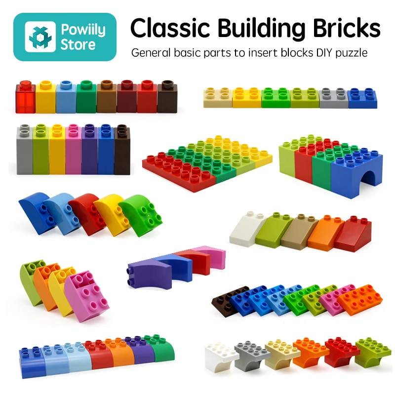 Big-Building-Block-2X4-2X6-Colorful-Thin-Brick-Diy-Assembled ...