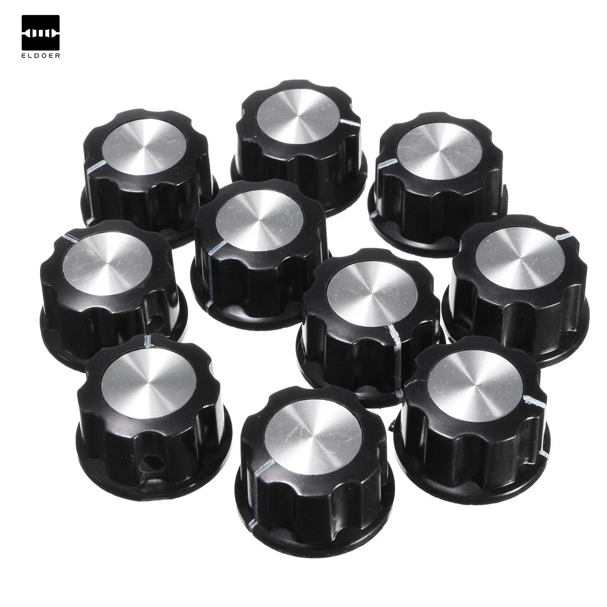 Black-10pcs-Potentiometer-Knob-Rotary-Cap-With-10pcs-Counting-Dial-0 ...