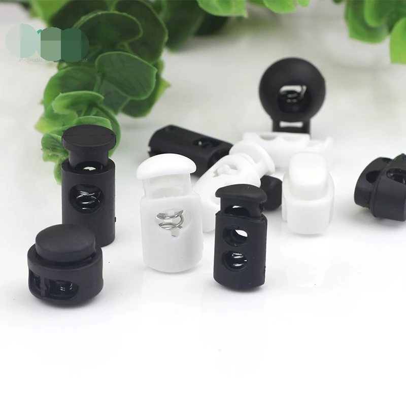 100pcs Plastic Spring Cord Lock Diy Accessories Bell Elastic Adjust