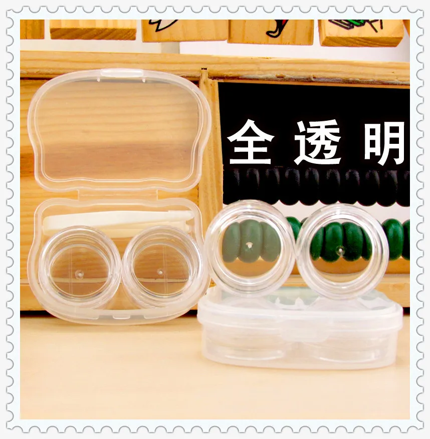 LIUSVENTINA simple cute clear smooth transparent contact lens case for ...
