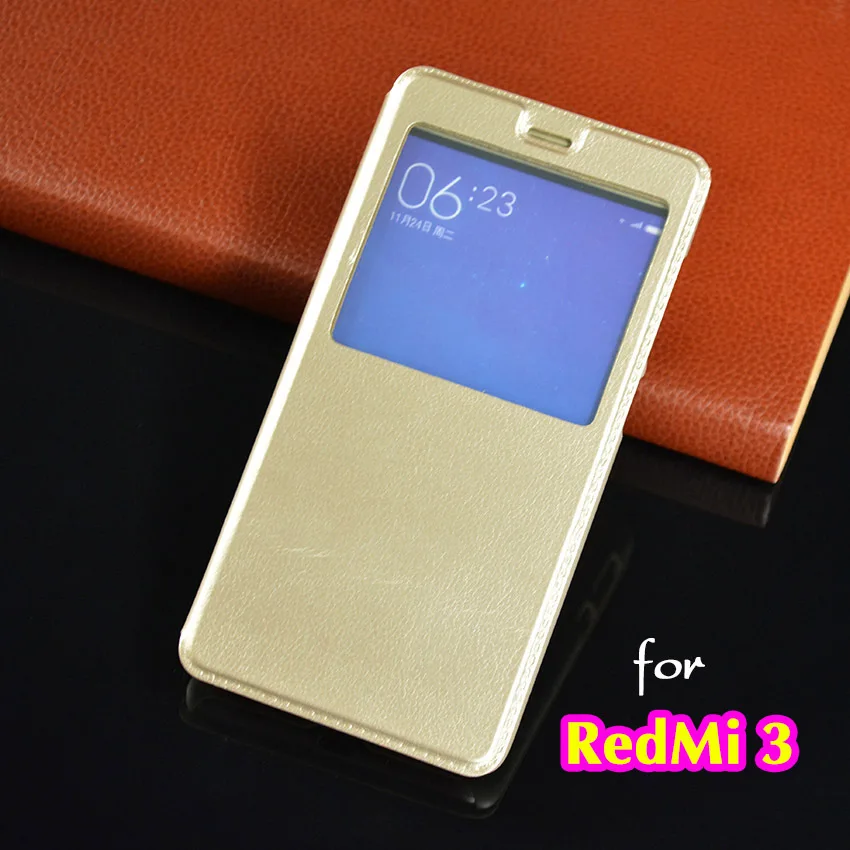 2017 New for Xiaomi Red mi 3 Case Cover 5.0" Flip Phone Case Protective Funda for Xiaomi Redmi3 ...