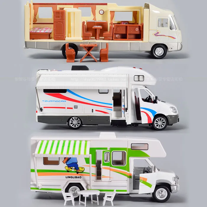 Luxury travel car camping rv model alloy simulation children toy car ...