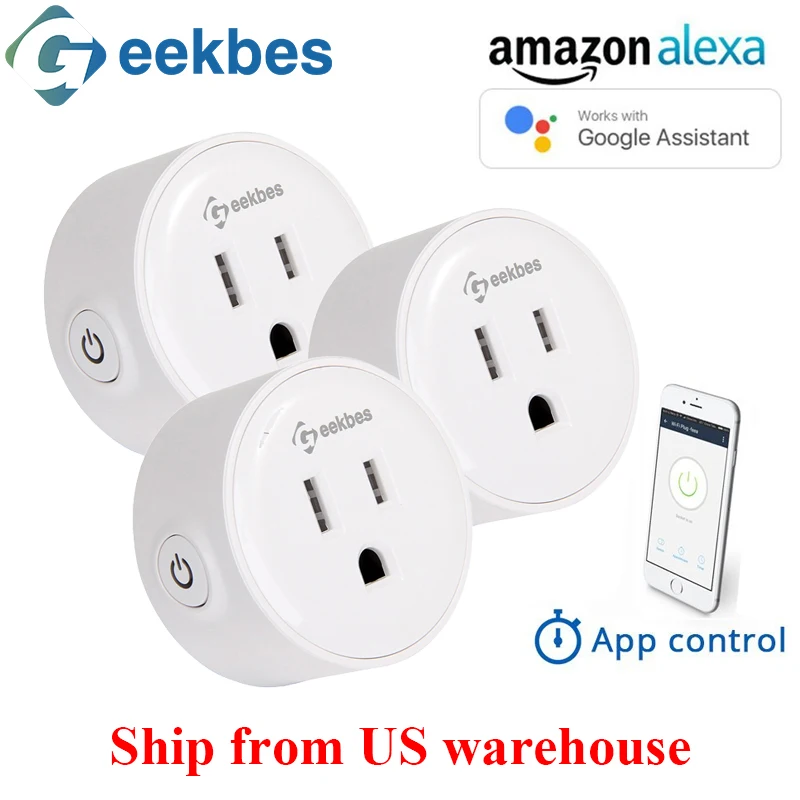 [US Stock]Geekbes Smart WiFi Mini US Socket Vocie Control With Amazon ...