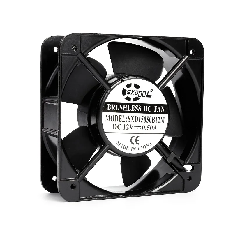 Powerful DC 12V pwm Fan Strong Air Flow 150mm 15050 150*150*50mm 12V 0 ...