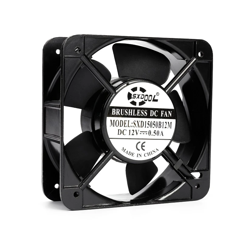 Powerful DC 12V pwm Fan Strong Air Flow 150mm 15050 150*150*50mm 12V 0 ...