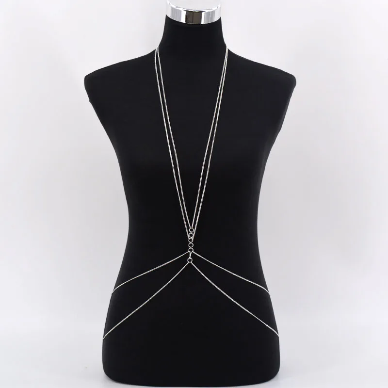 Fashion Simple Sexy Cheap Gold Silver Beach Bikini Double Layer
