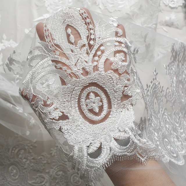 White Bridal Lace Fabric