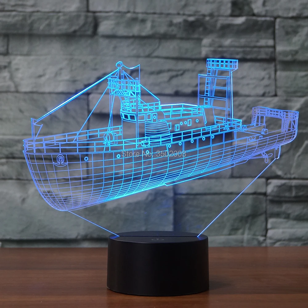 New And Unique Freighter Cargo Ship Shape Multi-color Night Light 7 ...
