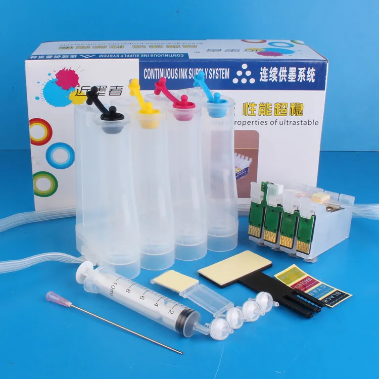 Universal 4Color Continuous Ink Supply System CISS kit with full ...