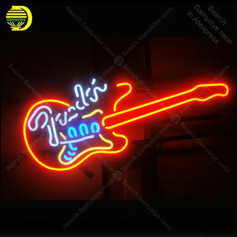 Wall Décor Guitar neon light Music led wall art Guitar led sign Music ...