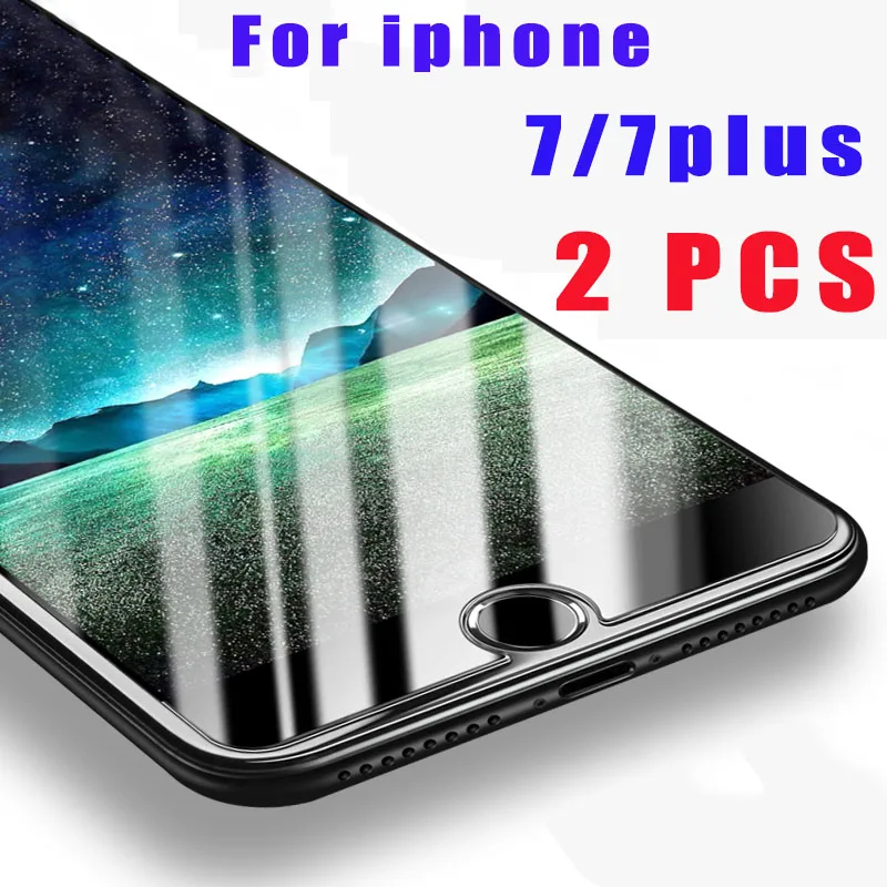 Cuusey 2 unids 9 h para iPhone 7 Plus protector de pantalla para Apple ...