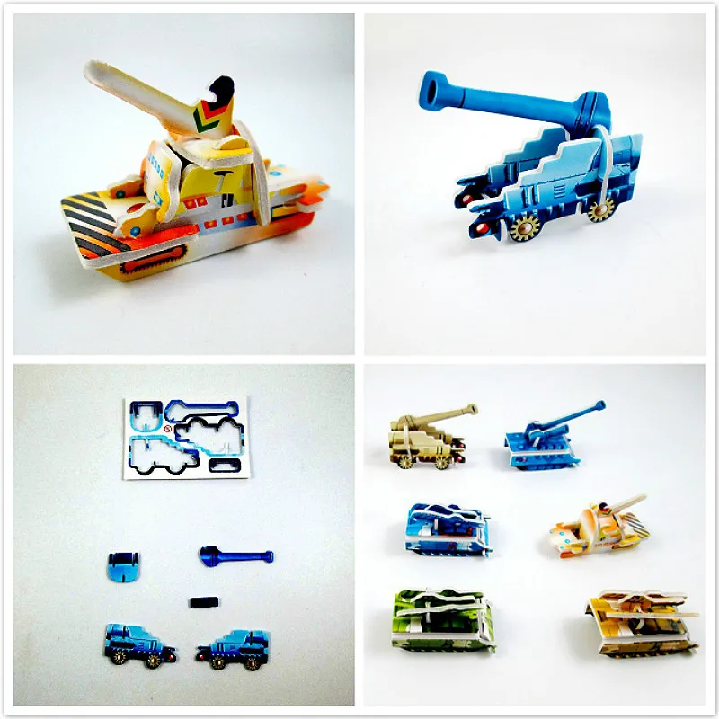 DIY 3d Helicopter Puzzle Paper Dimensional Model Assembled Brain Teaser ...