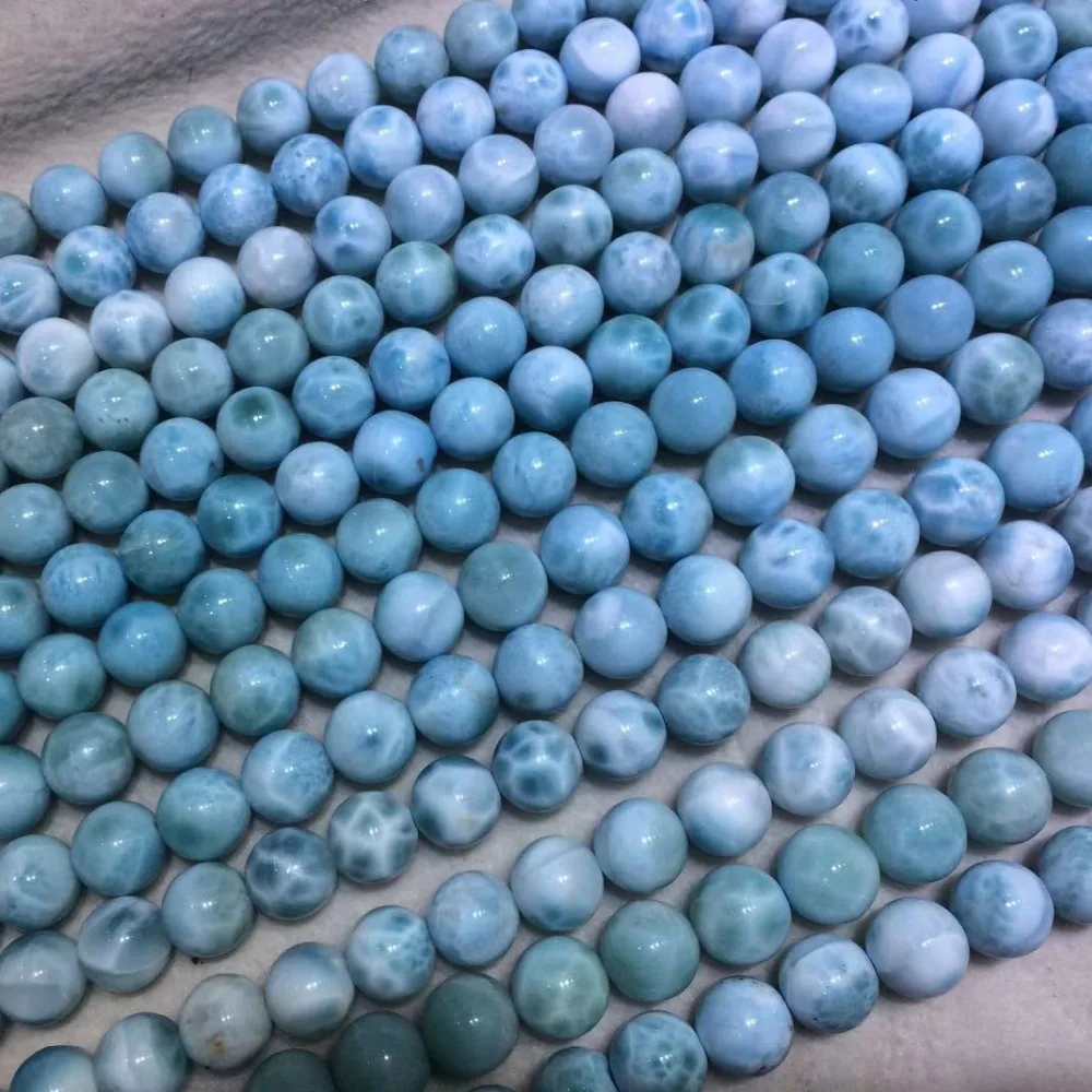 Natural Larimar/copper Pectolite Beads Spacer Stone Beads Diy Loose ...