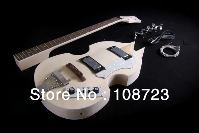 Aliexpress.com : Buy DIY Semi Hollow Body Violin Electric Bass Guitar ...