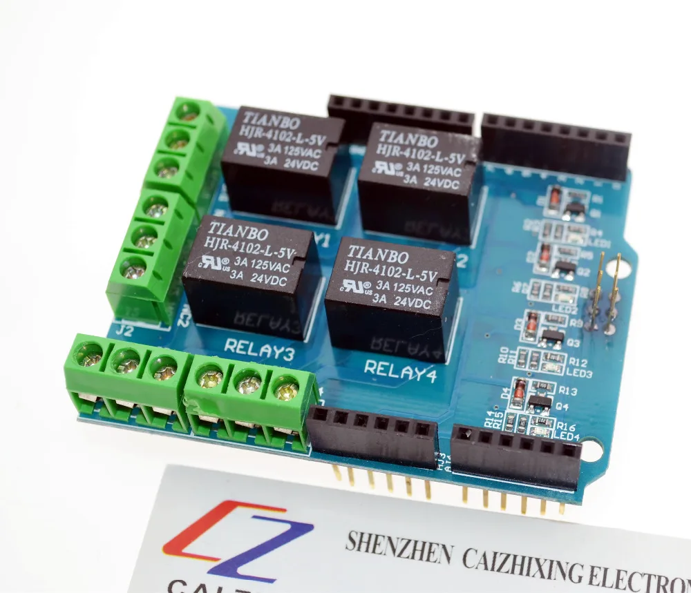 4 channel 5v relay shield module, Four channel relay control board ...