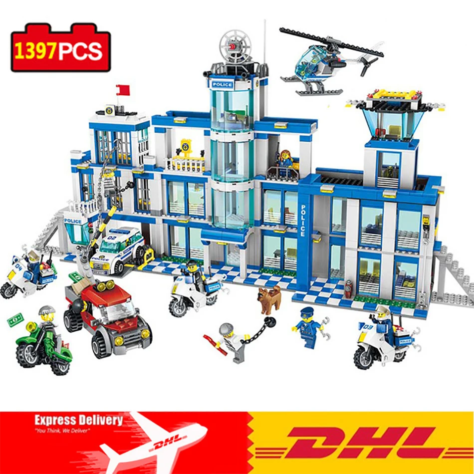 Police Station Set Building Blocks Toys Compatible Legos City Action ...
