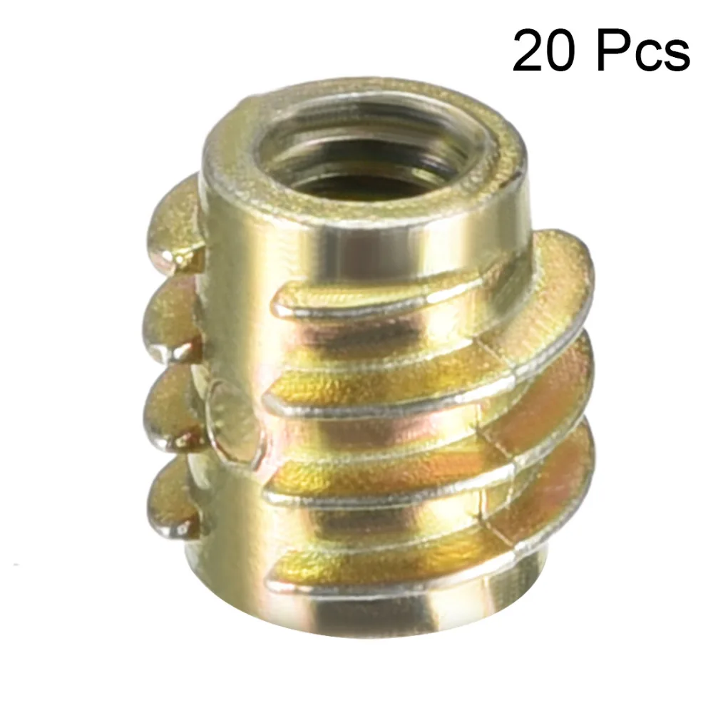 Uxcell Hot Sale 20pcs M4 M5 M6 Threaded Insert Nuts Hex-flush Zinc ...