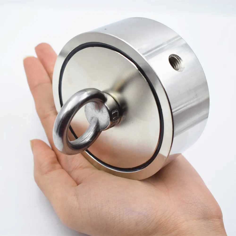 Strong Neodymium Magnet Double side D97*40mm Search magnet Hook 490KGx2 ...