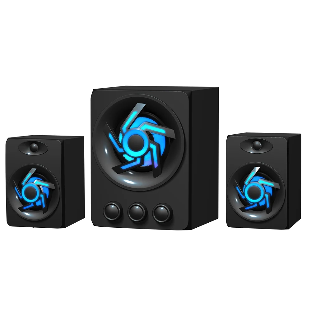 SADA Sound Box Wired USB Wooden Speaker LED Desktop Computer Speaker ...