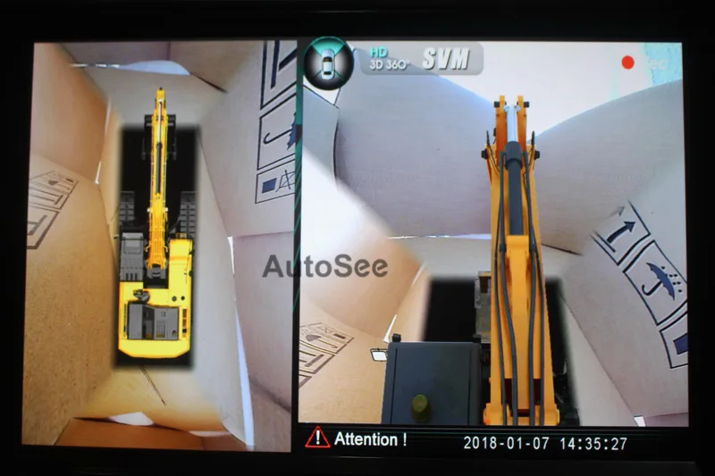 HD 3D Excavator Digger 360 degree surround view camera Bird eye ...