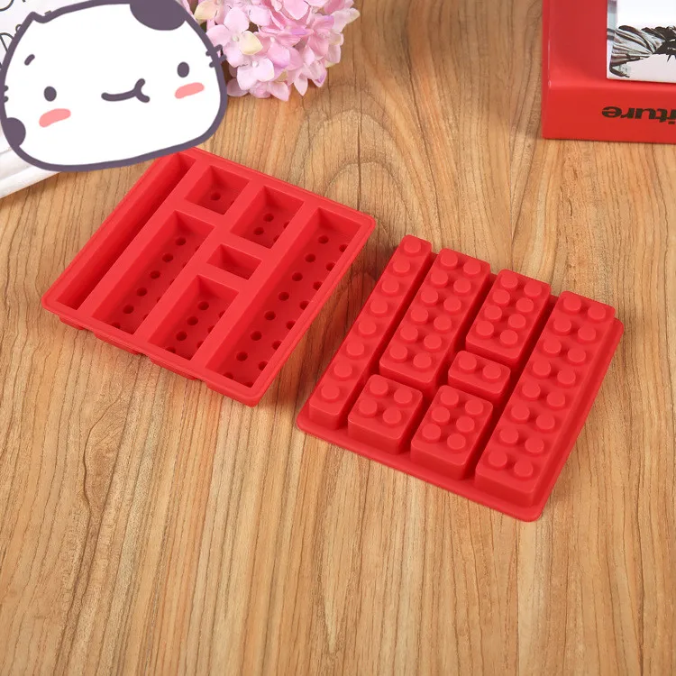 Food grade Silicone Lego Brick shape Ice Mold Chocolate Cake Jello Mold ...