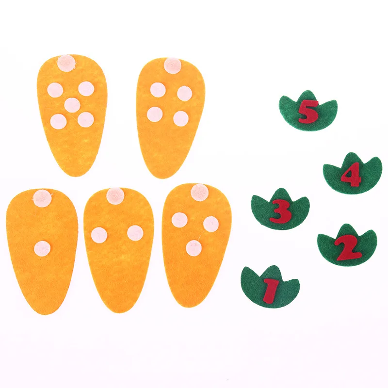 Montessori Toys Math Digital Matching Game Carrot Number 1-10 Counting ...