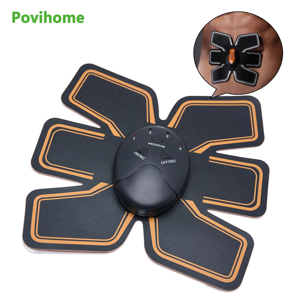 Povihome Body Toning Massager Rechargeable Electric Muscle Stimulator Ems Body Slimming Beauty