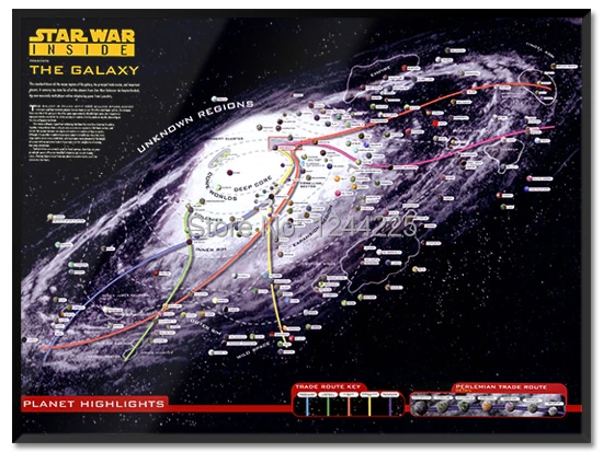 Star Wars Map Poster
