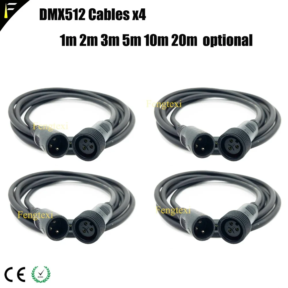 4xLOT Outdoor DMX Extension Cable IP65 Stage Par Light Waterproof Power ...