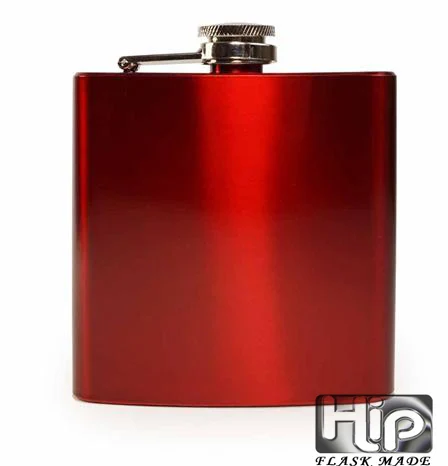 Wholesale 7oz Stainless Steel Red Painted Hip Flask - Hip Flasks ...