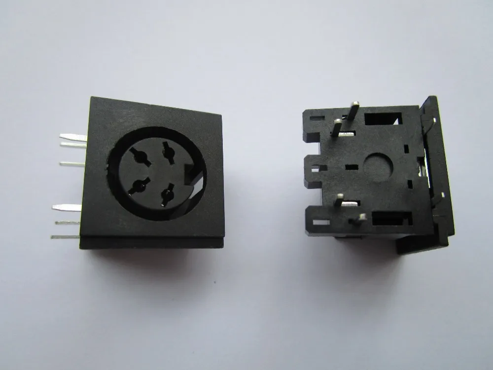 10 Pcs Circular Din Jack Female S Terminal 4 Pin Pcb Mount Connector ...