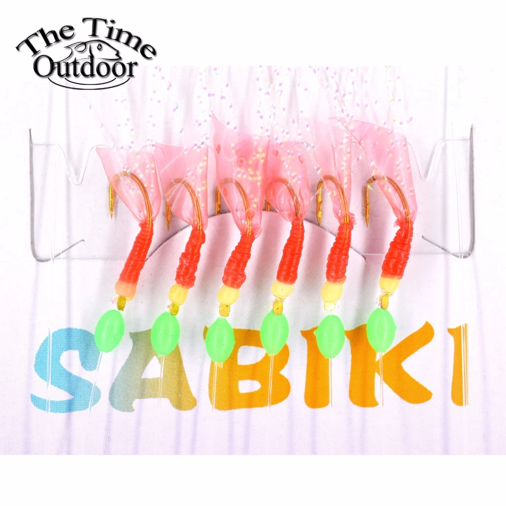 2 Packs Sabiki Rigs Saltwater Artificial Fishing Lures Luminous Sea ...