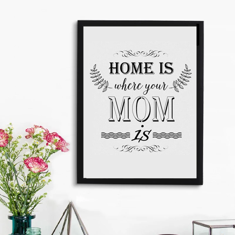 Inspirational Print Home is... Quote Art Typography Print Wall Art ...
