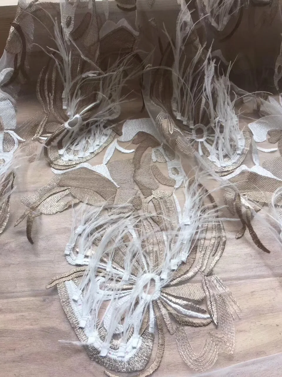 High Quality Latest handmade feather African Lace 2018 Noble Handmade ...